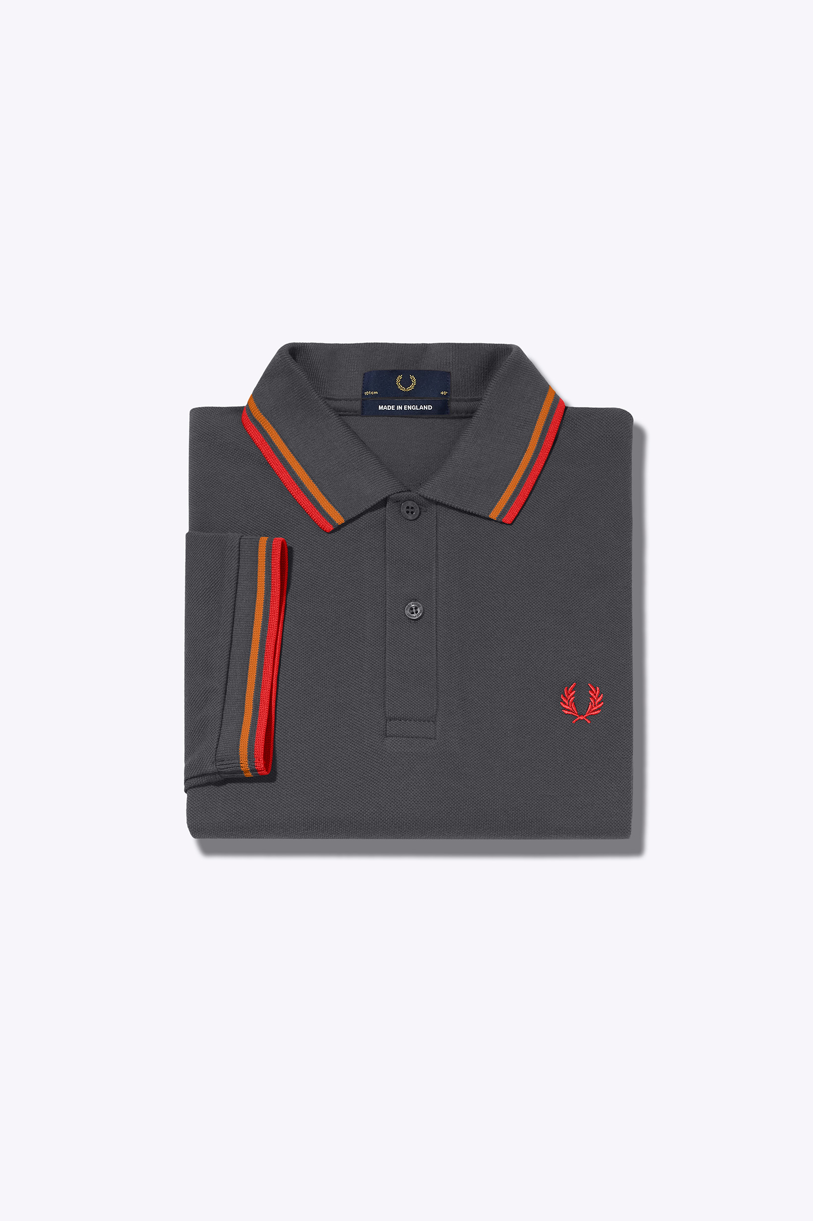 Fred Perry Polo M12 Twin Tipped Gunmetal | 46 | 100-010-01751.4